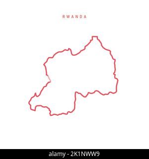 Rwanda map. Blank vector map of the country. Borders of Rwanda for your infographic. Vector ...
