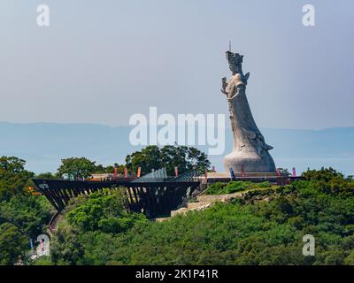 Sunny view of the Statue of Mazu at Matsu, Taiwan Stock Photo - Alamy