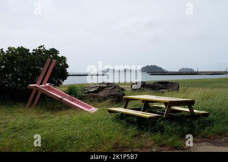 Himakajima, Aichi, Japan, 2022/18/09 , Dokodemo door of doraemon at the ...