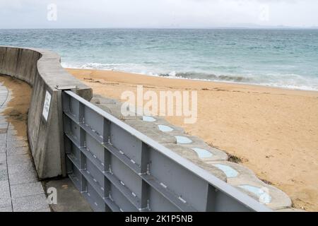 Shinojima, aichi, japan, 2022/18/09 , Beach of Shinojima. Shinojima is ...