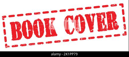 BOOK COVER text written on red zig-zag stamp sign Stock Photo - Alamy