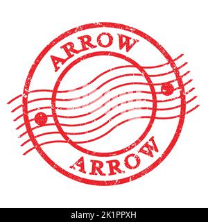ARROW text written on red rectangle stamp sign Stock Photo - Alamy