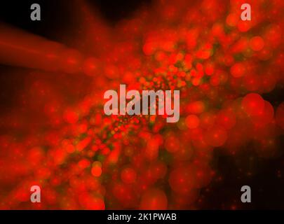 Bokeh gold interspersed with bright gold lights. Fractal abstract ...