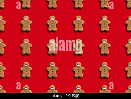 Beige pandemic art background. Seamless pattern. Christmas quarantine ...