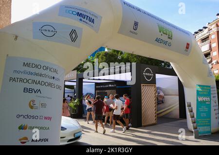 Entrance to the Madrid Electric Vehicle Trade Fair September 2022 ...