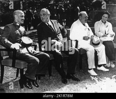 1943 Egypt - British prime minister Winston Churchill reviewing troops ...