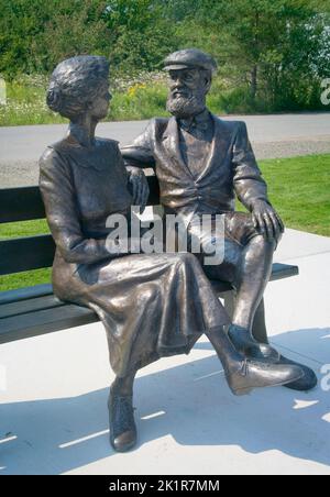 Statue of Alexander Graham Bell in Baddeck, Cape Breton Island, Nova ...