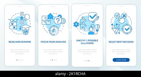 Structure of case study onboarding mobile app screen Stock Vector Image ...