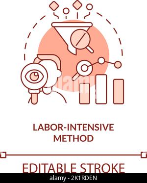 Labor intensive method concept icon Stock Vector Image & Art - Alamy