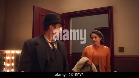 SEE HOW THEY RUN, from left: Sam Rockwell, Saoirse Ronan, 2022. ph ...