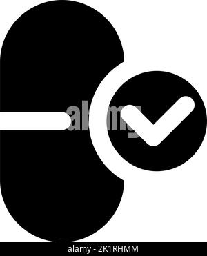 take medication icon, black vector sign with editable strokes, concept ...