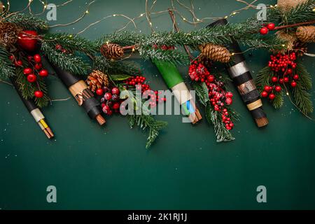 Large copper power cable in section . High quality photo Stock Photo ...