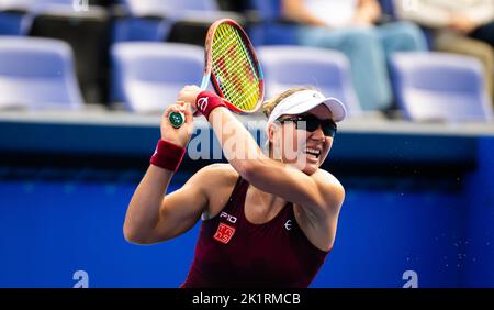 Nicole Melichar-Martinez of the United States & Kurumi Nara of Japan in ...