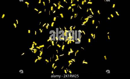 gold confetti explode for celebration concepts Stock Photo - Alamy