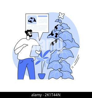Crop diseases detection isolated cartoon vector illustrations Stock ...