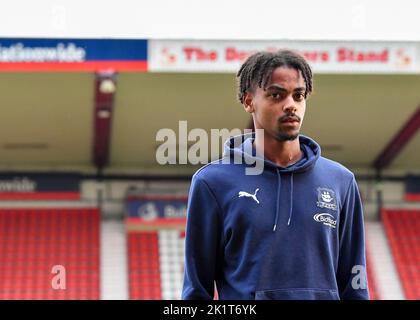 Plymouth Argyle forward Freddie Issaka (48) during the Papa John's ...