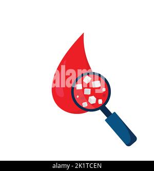 Beautiful vector diabetic icon. Glucometer cartoon sign. Blood glucose ...