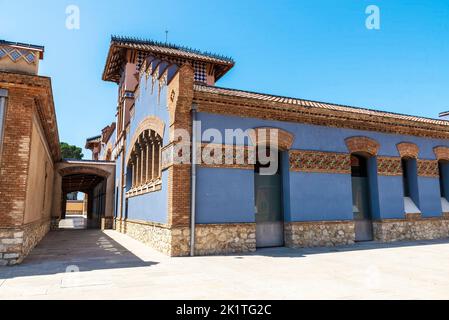 Facade of the old Slaughterhouse of Tortosa, catalan modernism building ...