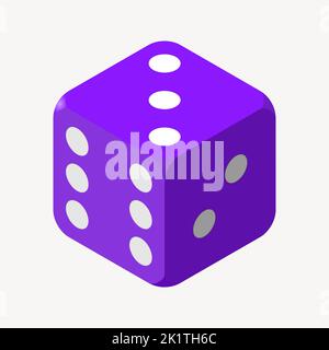 Purple dice collage element illustration vector Stock Vector Image ...