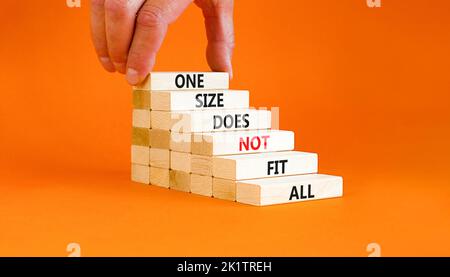 One size does not fit all symbol. Concept words One size does not fit ...