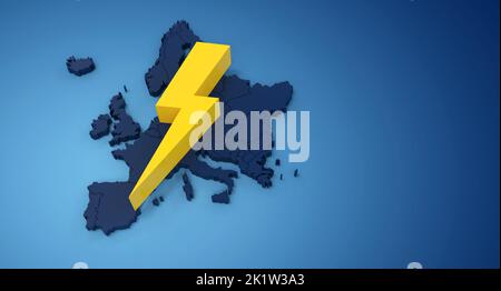 energy shortage in Europe - 3D rendering Stock Photo - Alamy