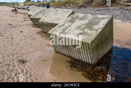 Large concrete blocks used as second world war anti-tank defences on ...