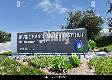 IRVINE, CALIFORNIA - 09 SEPT 2022: Sign for the Irvine Ranch Water ...