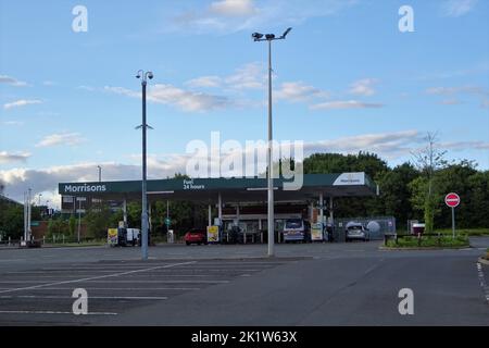 The petrol station at a Morrisons store in Yate, South Gloucestershire ...