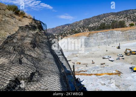 The labyrinth weir at the Isabella Dam Safety Modification Project in ...