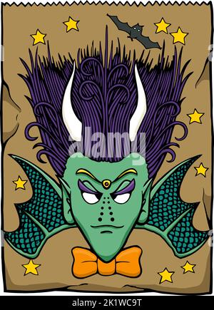 cartoon merman monster face Stock Vector Image & Art - Alamy