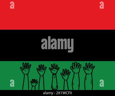 Pan-African flag, Afro American flag, UNIA flag or Black Liberation ...