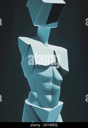 Body dysmorphic disorder, conceptual illustration Stock Photo - Alamy
