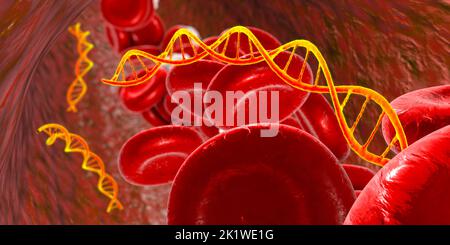 Cell free nucleic acids in human blood, illustration Stock Photo - Alamy