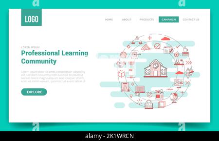 plc professional learning community concept with icon concept with ...