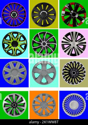 Car Wheel Rim Hub Tire Vector. Illustration Isolated On White ...