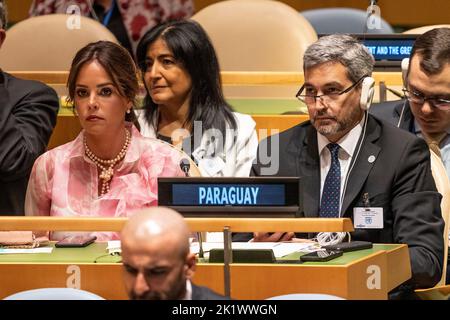 Silvana Lopez Moreira, First Lady and Mario Abdo Benitez President of ...