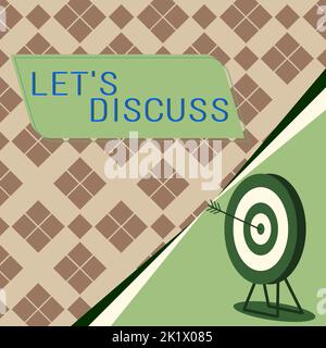 Text caption presenting Let S Discuss. Concept meaning Permit to Talk ...
