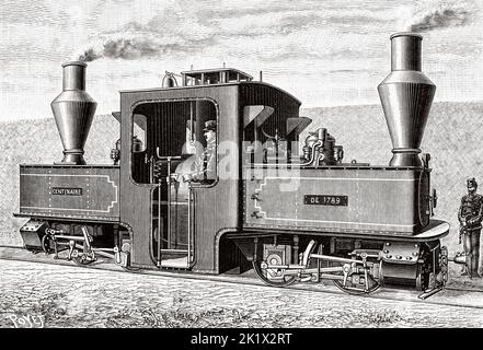 An 1800's vintage steam locomotive train engine, Auckland, New Zealand ...