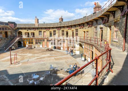 Inner courtyard of Landguard Fort, Felixstowe, Suffolk, England, UK ...