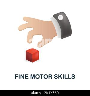 Fine Motor Skills icon. 3d illustration from cognitive skills collection. Creative Fine Motor ...