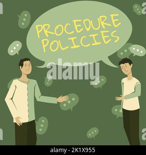 Hand writing sign Procedure PoliciesSteps to Guiding Principles Rules ...