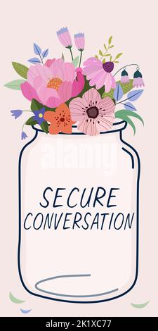 Text sign showing Secure Communication. Business overview preventing ...