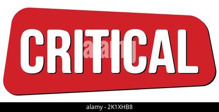 CRITICAL text written on red grungy lines stamp sign Stock Photo - Alamy