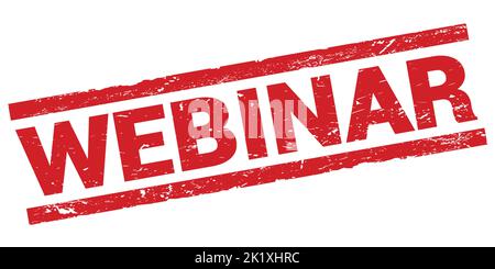 WEBINAR text written on red lines stamp sign Stock Photo - Alamy