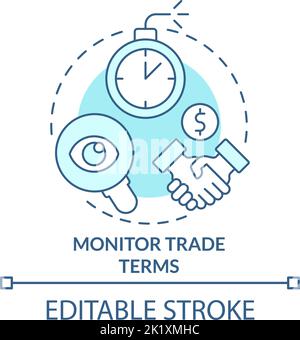 Monitor trade terms concept icon Stock Vector Image & Art - Alamy
