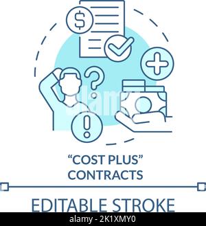 Cost plus contracts concept icon Stock Vector Image & Art - Alamy