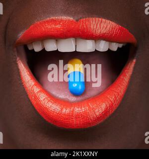 Add some color to your world. Cropped view of an african woman with ...