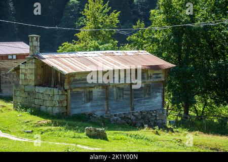 Rize, Turkey - September 2022: Village houses and natural scenery in ...