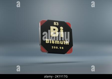 3d render of atom structure of bismuth isolated over white background ...