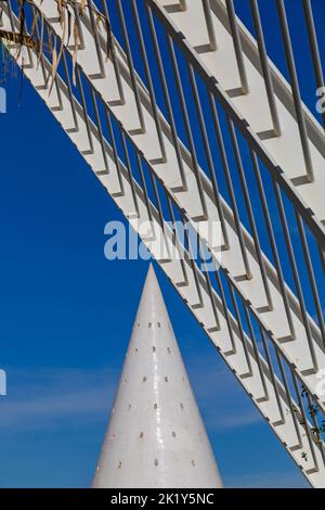 cylindrical cone lift elevator shaft at the end of the Umbracle gardens ...